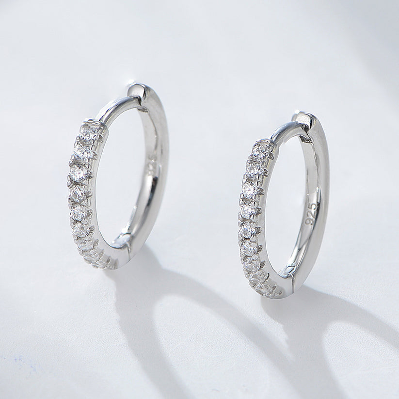 CZ Hoops in Sterling Silver – James Jewellery