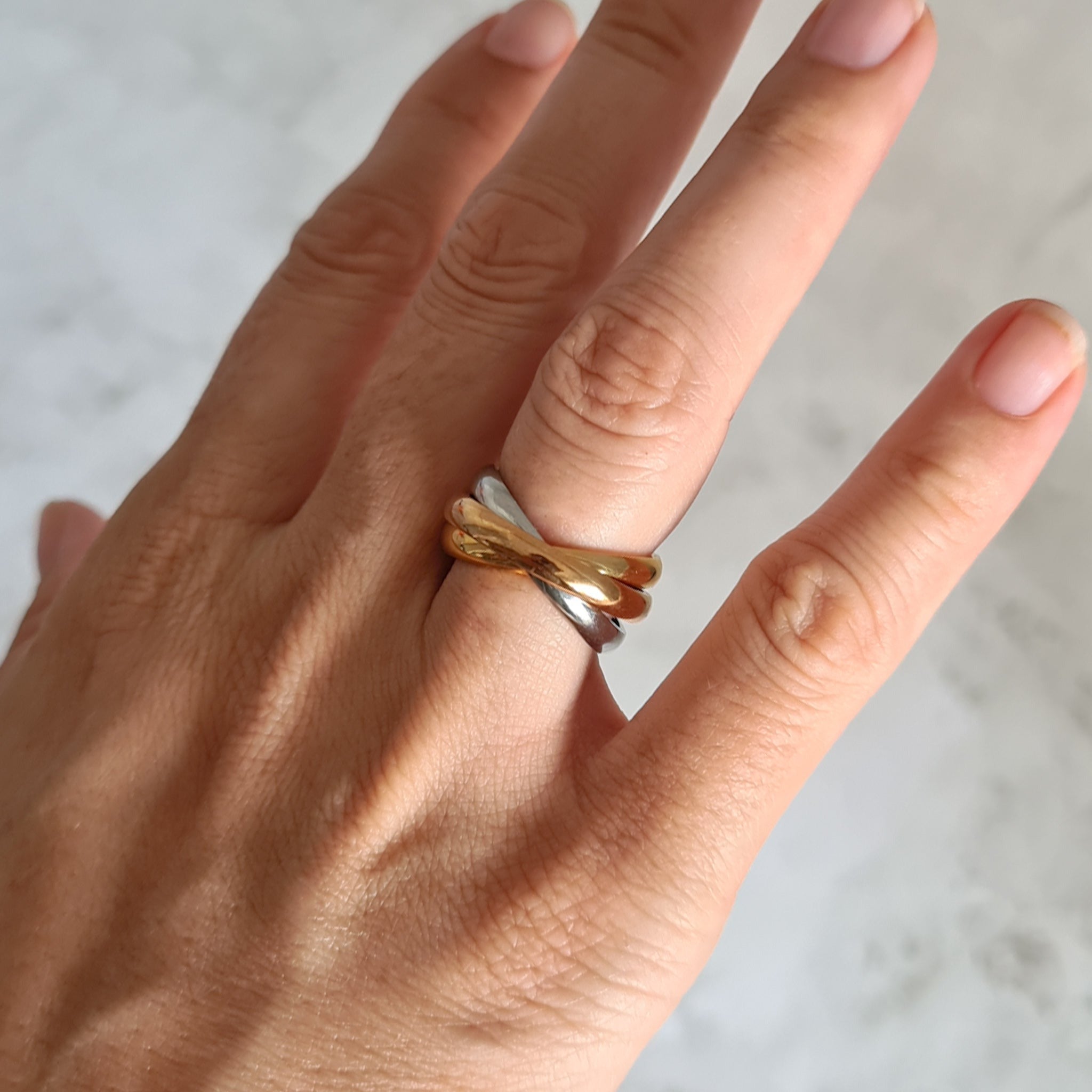 Chunky Tricolour Eternal Ring – James Jewellery