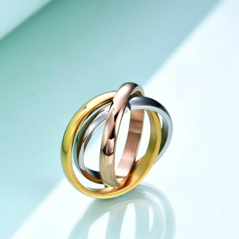 Chunky Tricolour Eternal Ring – James Jewellery